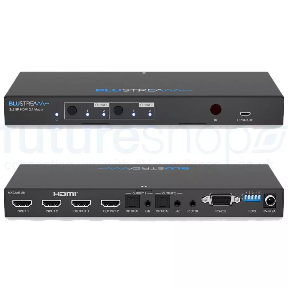 Blustream MX22AB-8K 2x2 8K HDMI 2.1 Matrix