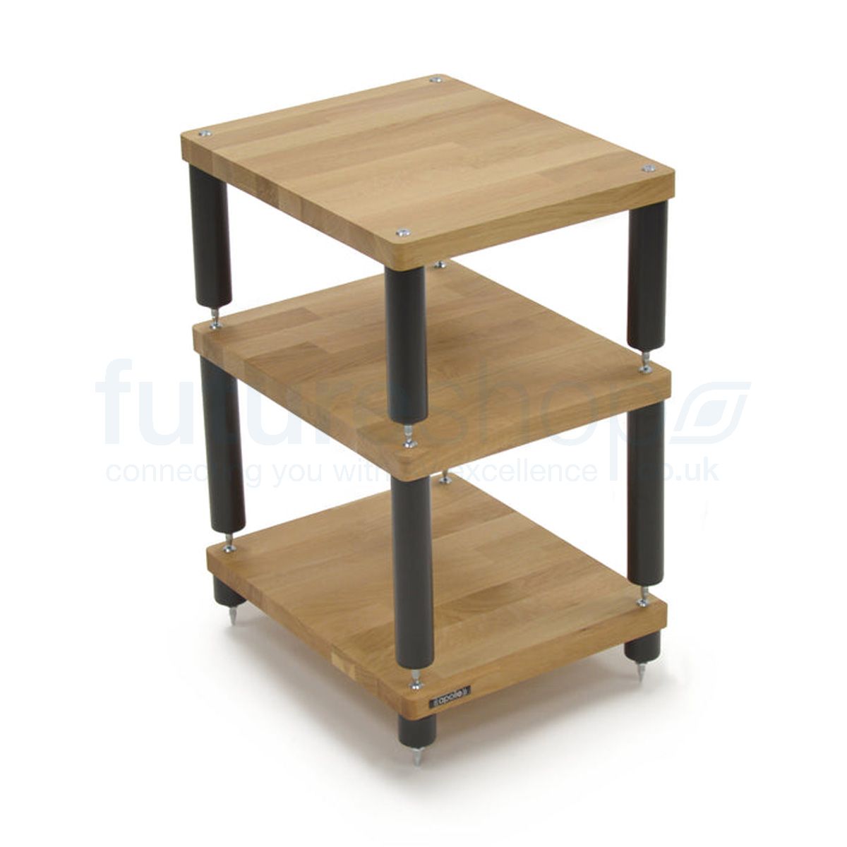 Atacama Apollo Storm 3 Solid Oak Hi-Fi Rack Inc. Base Shelf